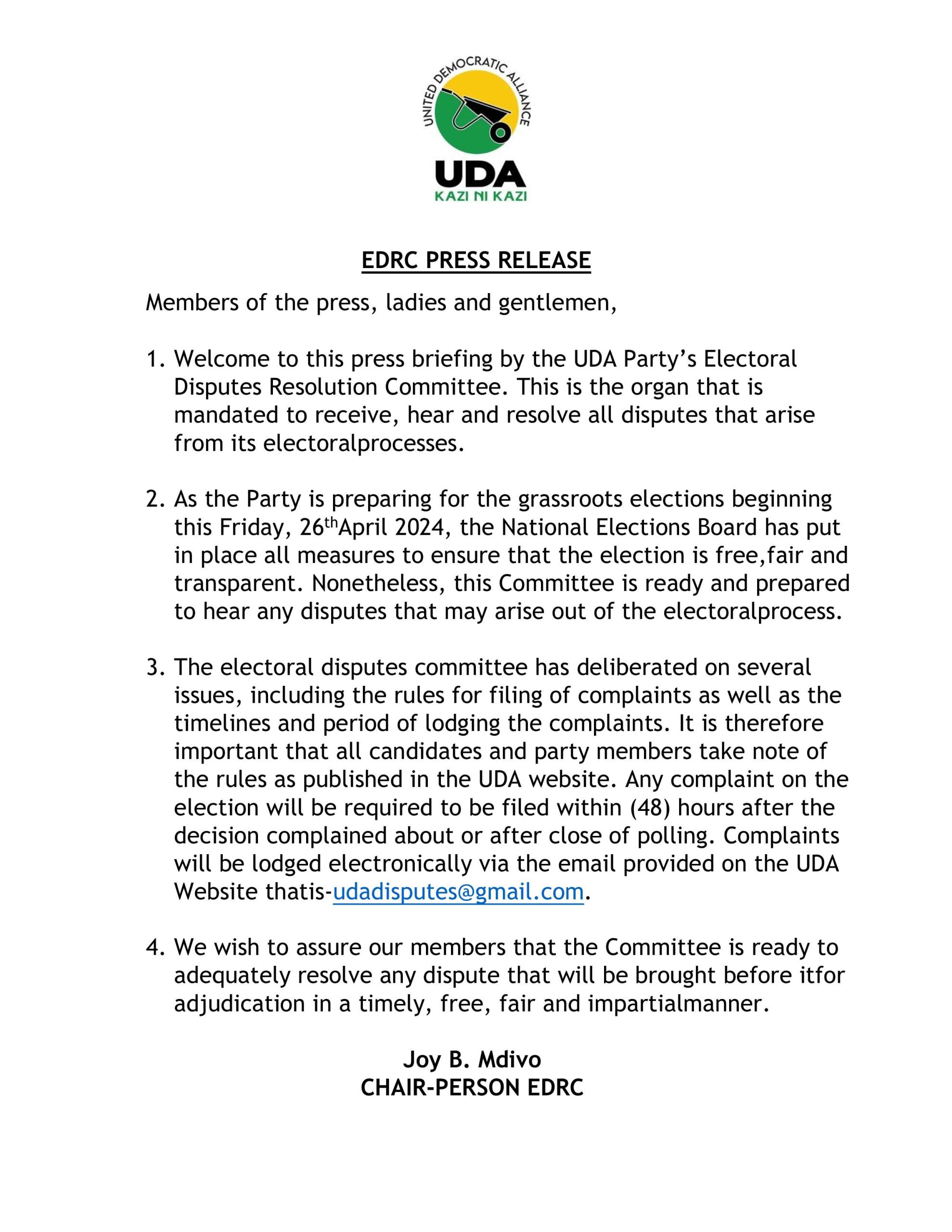 Home - United Democratic Alliance